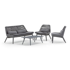 Contemporary lounge garden set - NEST - GRATTONI S.R.L. - aluminum / fabric / home
