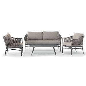 Contemporary lounge garden set - NEST - GRATTONI S.R.L. - aluminum / fabric / home