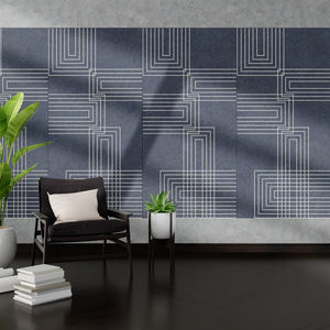 Acoustic wall panel - KONA® - Aistec - PET / rectangular / textured