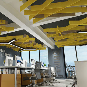 Polyester fiber acoustic baffle - BLADE - Acoustic.ae - PET / ceiling ...