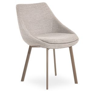 Contemporary chair - Penna - NDESIGN - fabric / wooden base / upholstered