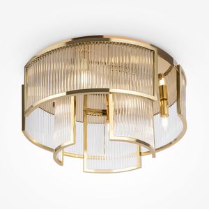Contemporary ceiling light - Tessara - Maytoni - round / stainless ...