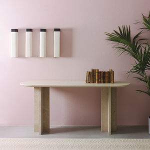 Contemporary sideboard table - L565 - LANDO - solid wood / wooden base ...