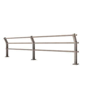Galvanised steel railing - Insametal - with bars / outdoor / for decks