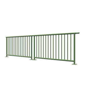 Galvanised steel railing - Insametal - with bars / outdoor / for decks