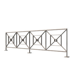 Galvanised steel railing - Insametal - with bars / outdoor / for decks