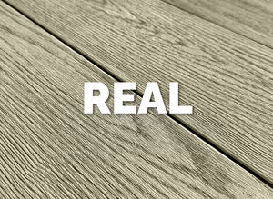 WPC deck board - TECH CUBE - Exterpark - greige / sand / silver-colored