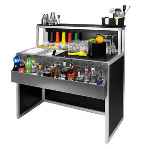 Bar counter - TITANO 120 - Omega Station srl - cocktail / stainless ...