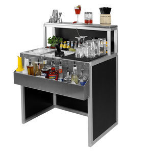Bar counter - TITANO 90 - Omega Station srl - cocktail / stainless ...