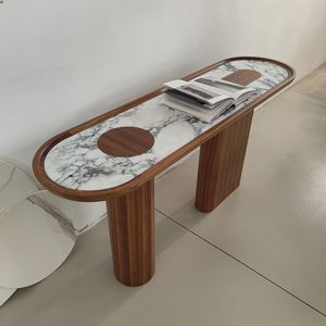 Contemporary sideboard table - EVA - ULTRAMOBILI - walnut / glossy ...
