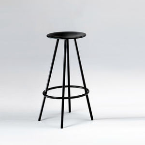 Contemporary stool - Q15S - Emme Italia srl - beech / steel base ...