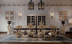 Classic coffee table - CHELINI - wooden / wooden base / rectangular