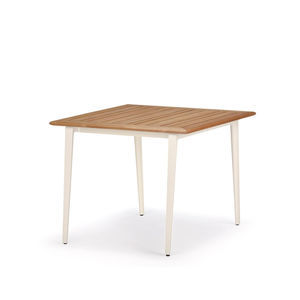 Contemporary dining table - WA - DEDON GmbH - HPL / cast aluminum base ...