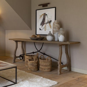 Contemporary sideboard table - URBAN - FLAMANT - oak / metal base ...