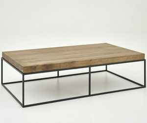 Contemporary coffee table - BENOIT - FLAMANT - elm / elm base / rectangular