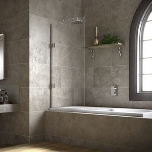 Folding bath screen - EPB - matki showering - reversible / tempered ...
