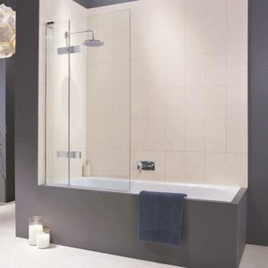 Folding bath screen - LCB - matki showering - reversible / tempered ...