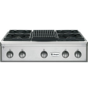 Induction cooktop - ZHU36RSRSS - Monogram - 5 burner / built-in / with ...