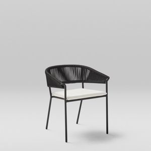 Contemporary chair - ORIGIN - POINT - pool / beach / painted aluminum