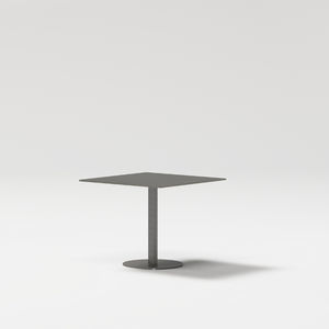 Contemporary coffee table - KUBIK - POINT - thermo-lacquered aluminum / porcelain / waxed wood base