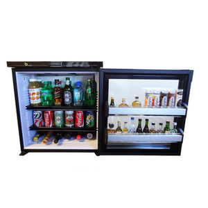 Glazed minibar - DD46 - BARTECH - double door / with hinged door / for ...
