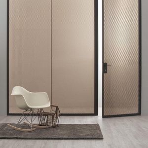 Removable partition - LOOP - BENCORE - modular / composite / glass