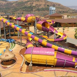 Curved slide - ANACONDA - WhiteWater - for water park / tubular / multiple