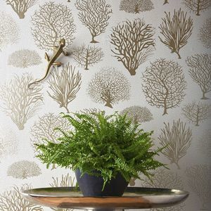 Contemporary wallpaper - Quartz - Cole&Son - fabric / nature pattern ...