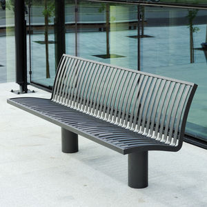 Contemporary public bench - TORONTO BOIS - AREA - wooden / metal