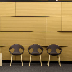 Contemporary chair - Sunny 4WL - arrmet - indoor / fabric / ash base