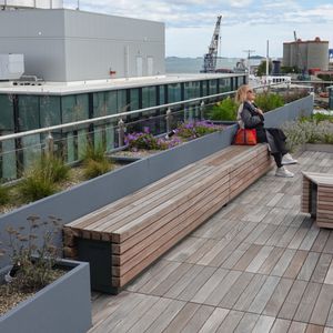 Contemporary public bench - ROUGH&READY CIRCULAR - Streetlife - wooden ...