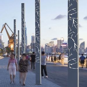 COR-TEN® steel column - OPEN PIPE - Streetlife - sheet steel / decorative