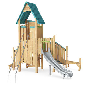 Playground play structure - TOWER & CLIMBER - KOMPAN - for public ...