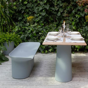 Contemporary bench - LOOP - SERRALUNGA - low-density polyethylene (LDPE ...