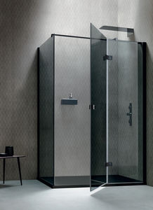 Swing shower screen - DEDALO PLUS - ARBLU - fixed / curved / corner
