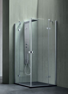 Swing shower screen - DEDALO 1 WALL - ARBLU - for alcoves / tempered glass / commercial