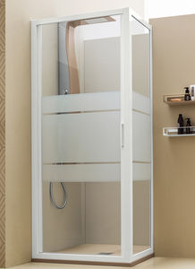 Swing shower screen - DEDALO 1 WALL - ARBLU - for alcoves / tempered glass / commercial