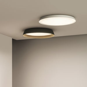 Contemporary ceiling light - Duo Petra - VIBIA LIGHTING - round / oval / aluminum