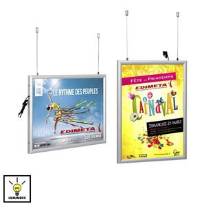 Hanging display panel - 091252M - EDIMETA - indoor / LED / magnetic