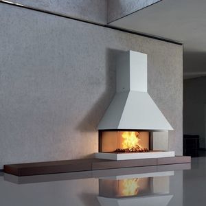 Wood-burning fireplace - DUNDEE - Piazzetta - built-in / island / central