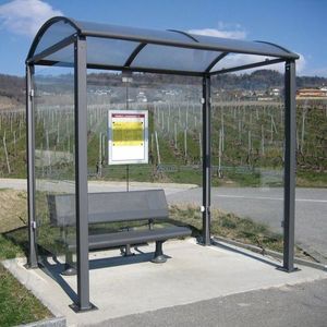 Glass bus shelter - Modulo - PROCITY - steel / aluminum / polycarbonate ...