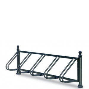 Floor-mounted bike rack - C - Calzolari - steel / horizontal / double