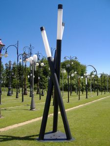 Triple lamp post, 3 bulb lamp post - All architecture and design ...