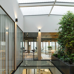 Contemporary wall light - TASK - XAL - indoor / PC / PMMA