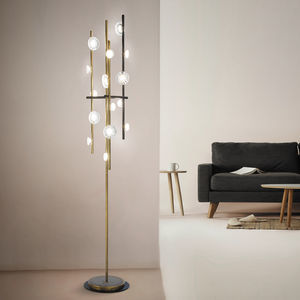 Floor-standing lamp - COLLIER 697/2P - iDL - metal / marble / contemporary
