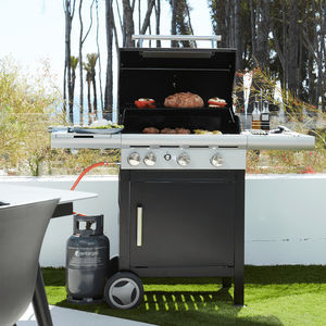 Gas barbecue - Siesta 412 - BARBECOOK - on casters / metal / with ...