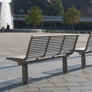 Contemporary public bench - SIARDO 30R - BENKERT BÄNKE - powder-coated ...