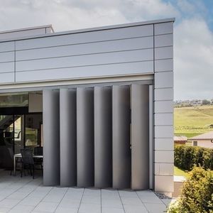 Swing shutter - GRIESSER - louvre / aluminum / matte