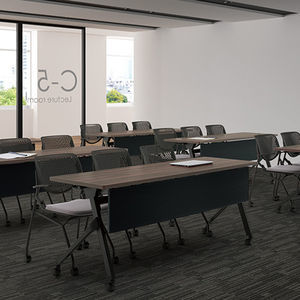 Contemporary classroom table - RISEFIT III - Okamura - wooden / metal ...