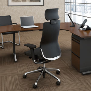 Contemporary conference chair - ZART - Okamura - indoor / mesh / metal base